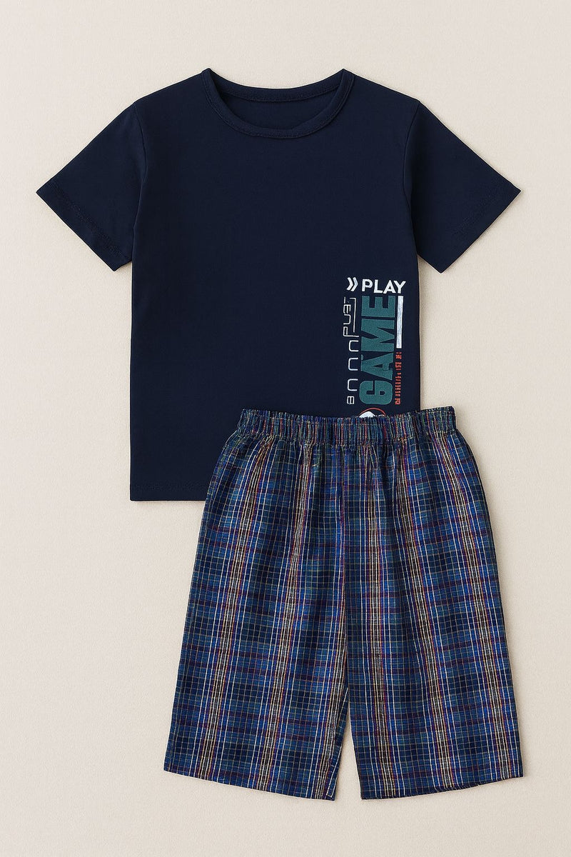 Boys Souk Navy Game Print Pyjama – Forever Sleepy
