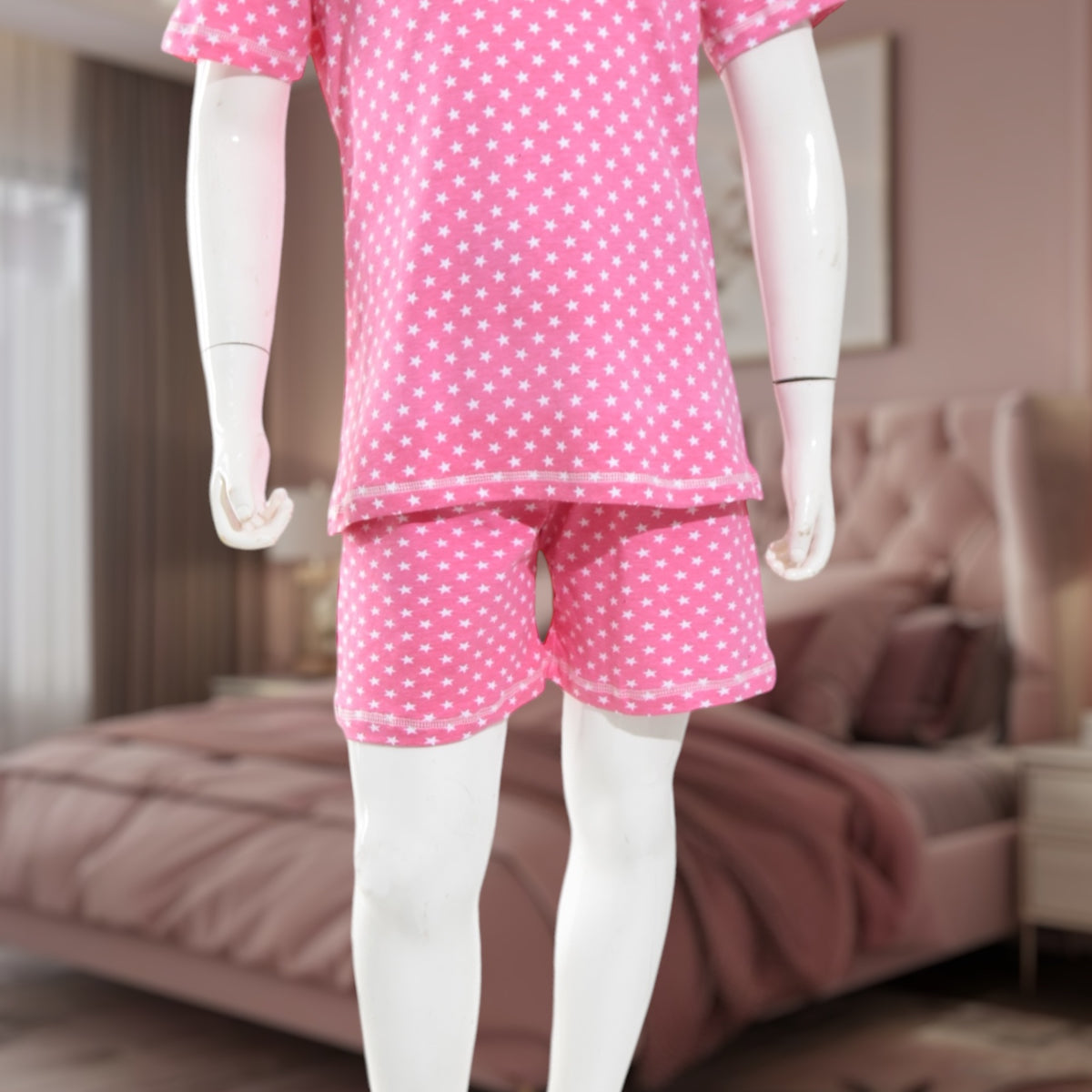 Girls Souk Pink Star Print Shorty Pyjama – Forever Sleepy