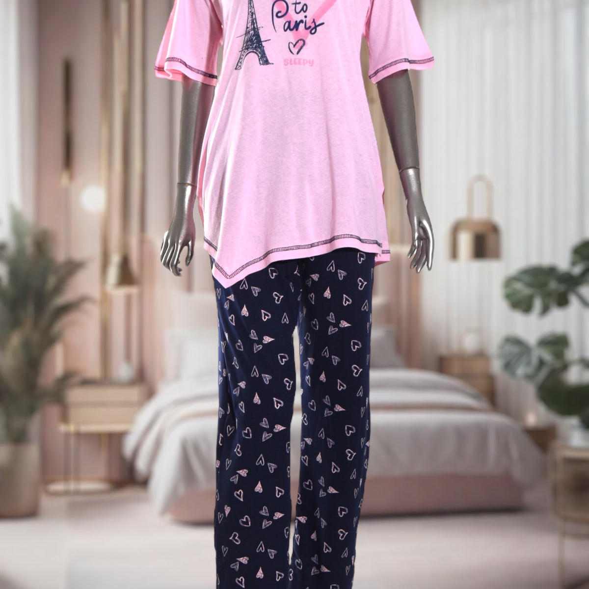 Ladies Take Me To Paris Print Pyjama – Forever Sleepy