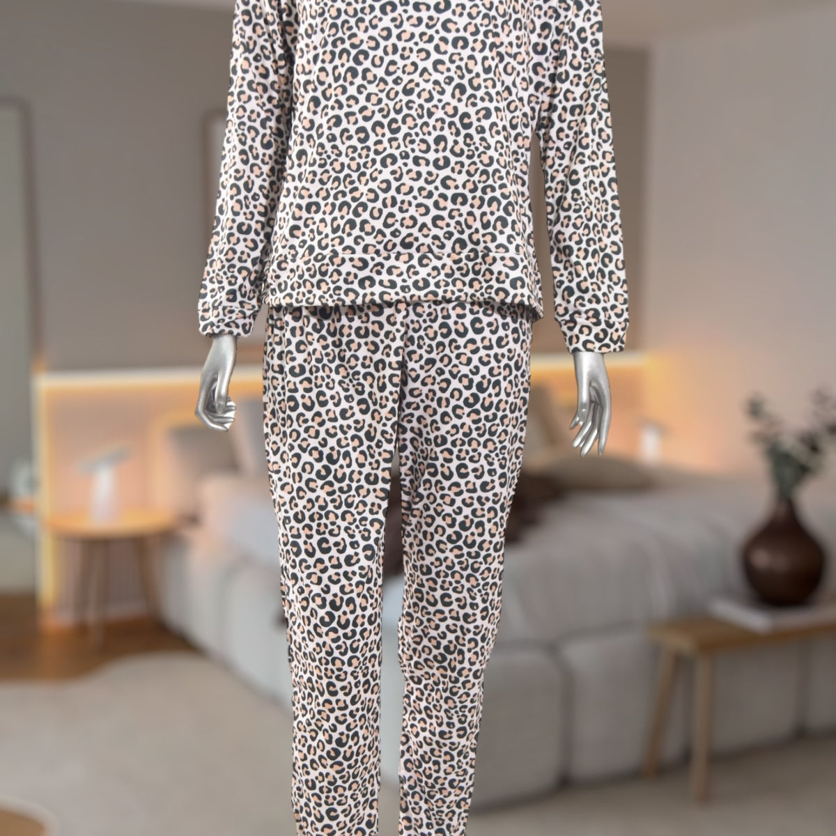 Ladies Leopard Print Pyjama – Forever Sleepy