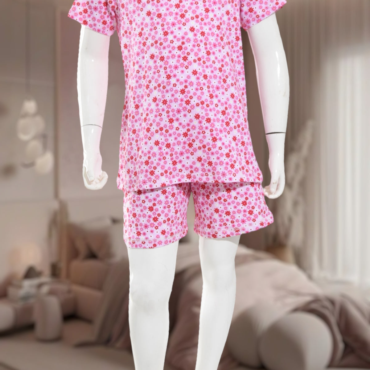 Girls souk Prink Flower Print Shorty Pyjama – Forever Sleepy