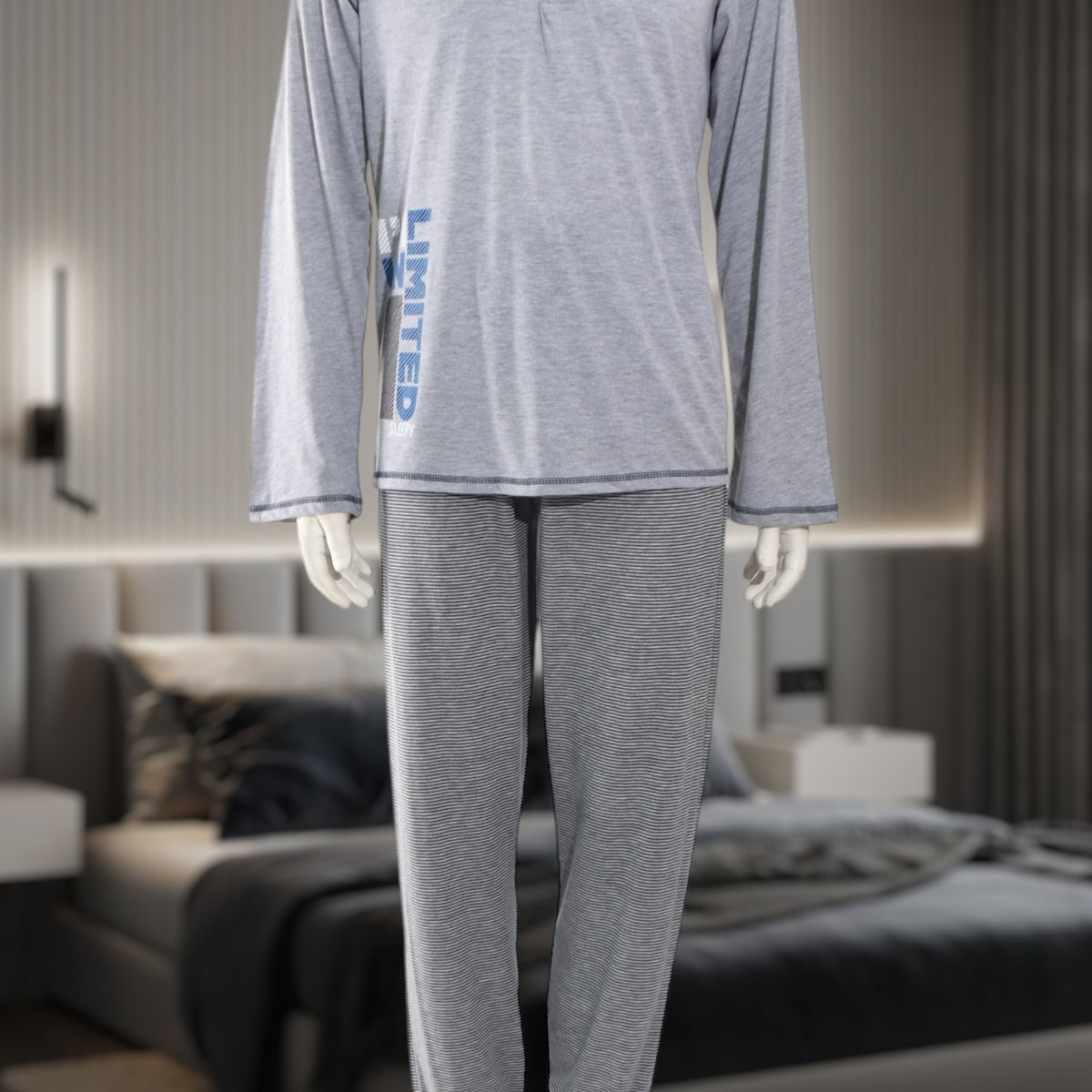 Men’s Grey Limited Print Pyjama – Forever Sleepy